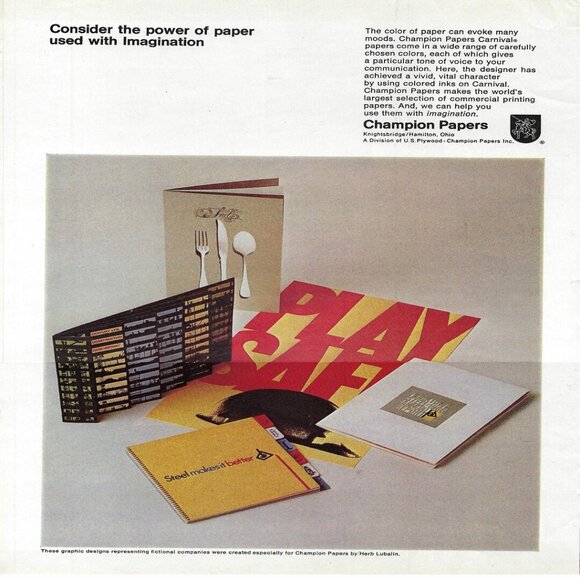 Champion | Art | 967 Champion Papers Commercial Printing Papers Vintage ...
